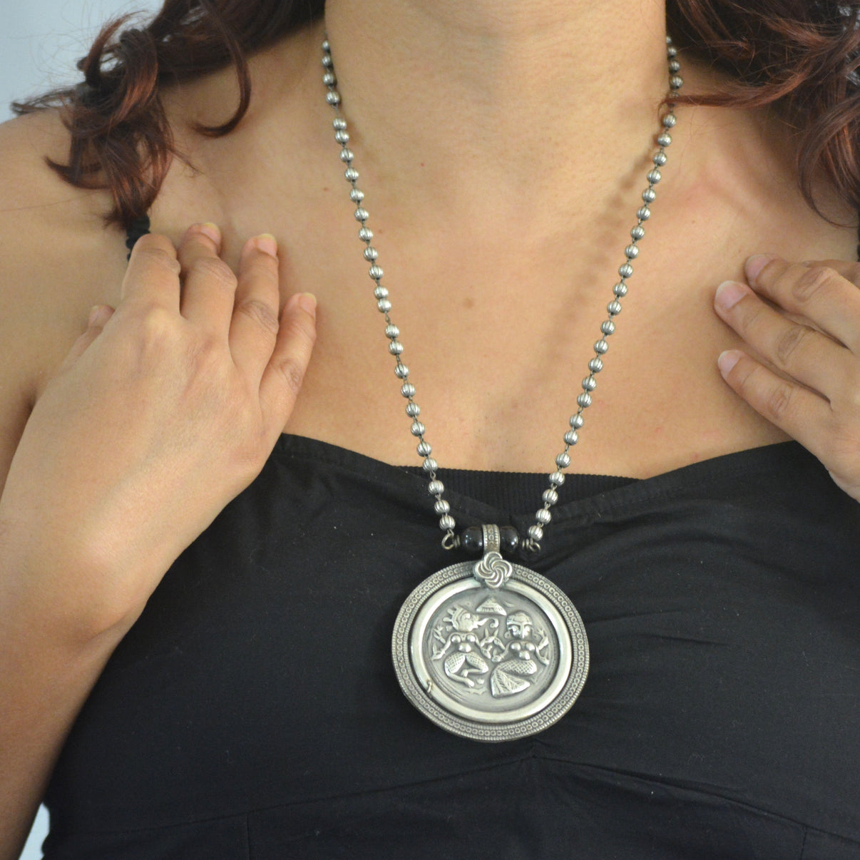 Medha Goddess Pendant Necklace – Traditional Statement Necklace ...